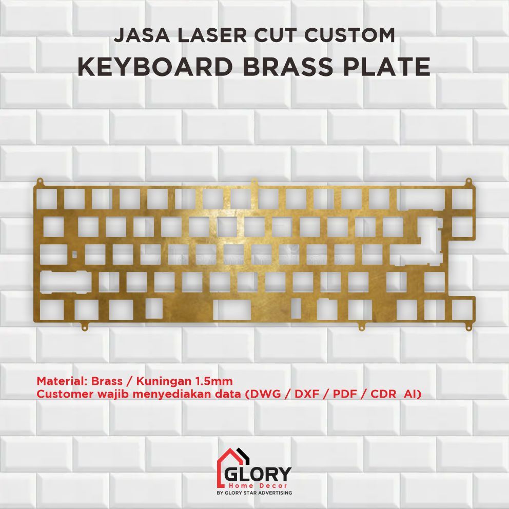 Jual Laser Cutting Mechanical Keyboard Plate Custom - Variasi Material ...