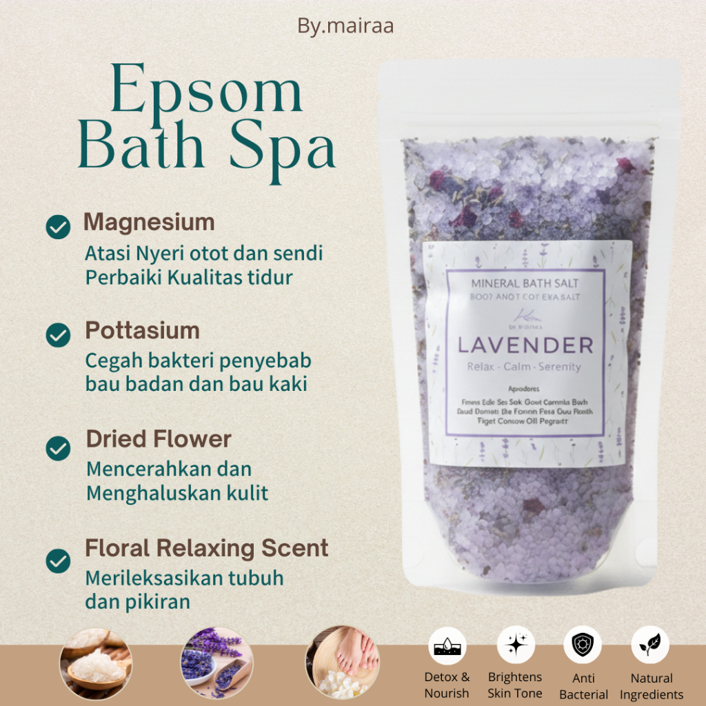 Jual Garam mandi Bath Salt Garam Aromatherapy Bath Salt Body and Foot ...