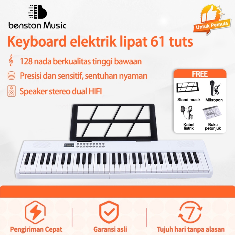 Jual Keyboard elektrik 61 tuts, keyboard elektrik portabel, piano ...