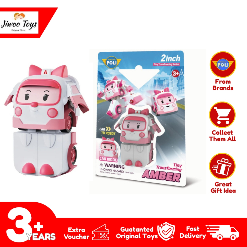 Jual Robocar Poli Tiny Transforming Robot Amber MRT-0672 | Shopee Indonesia