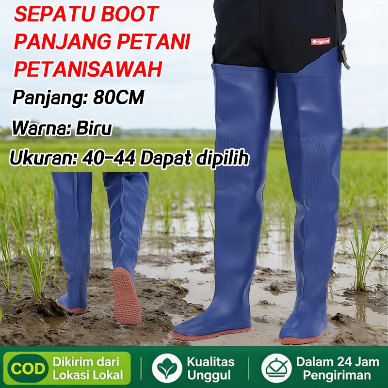 Jual Sepatu Boots Pria Anti Air / Sepatu Boot Panjang untuk Sawah ...