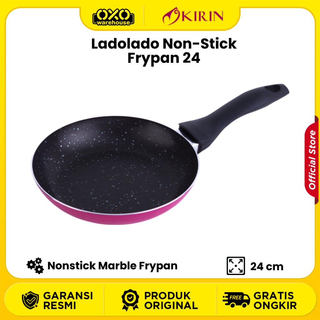 Jual KIRIN Ladolado Non-Stick Frypan 24 cm Lapisan Non-stick Marble ...