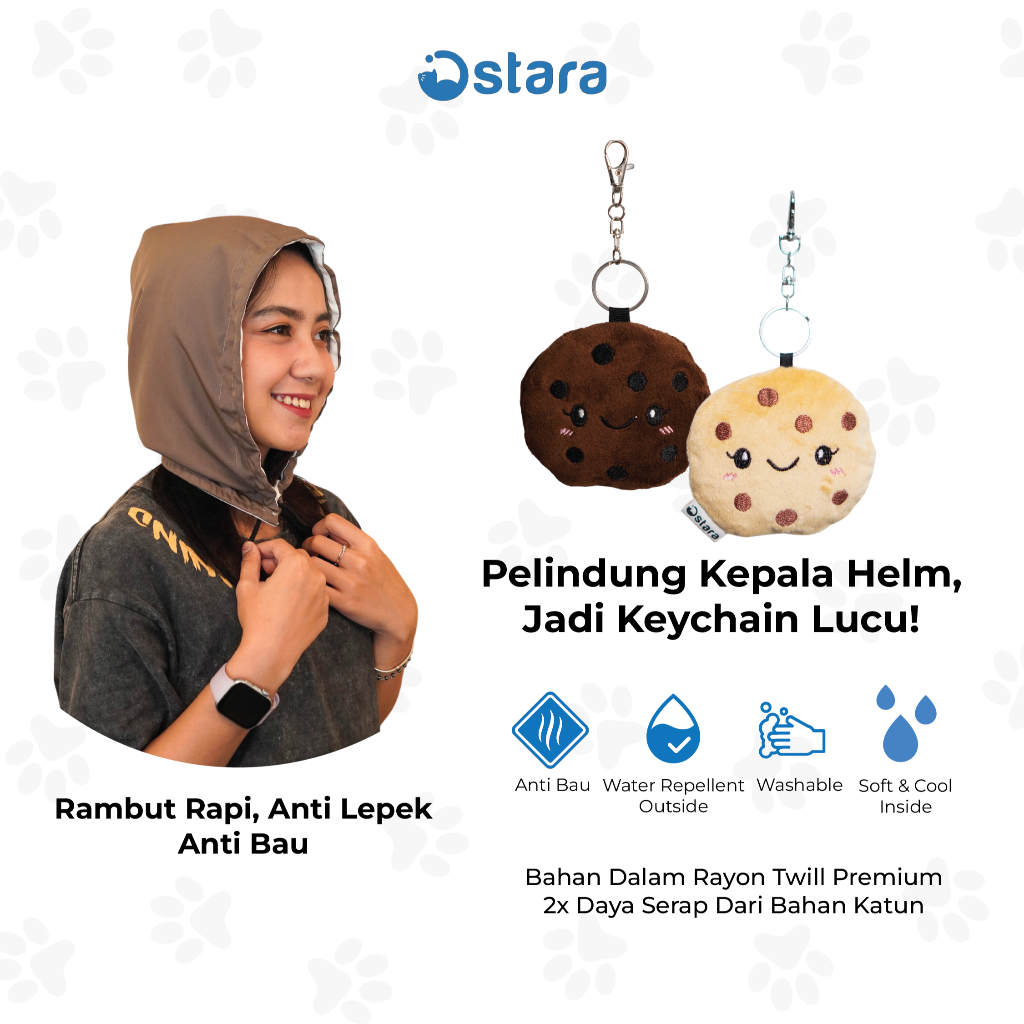 Jual Ostara Cookie | Tudung Penutup Kepala Helm Motor Ojol Ojek Online ...