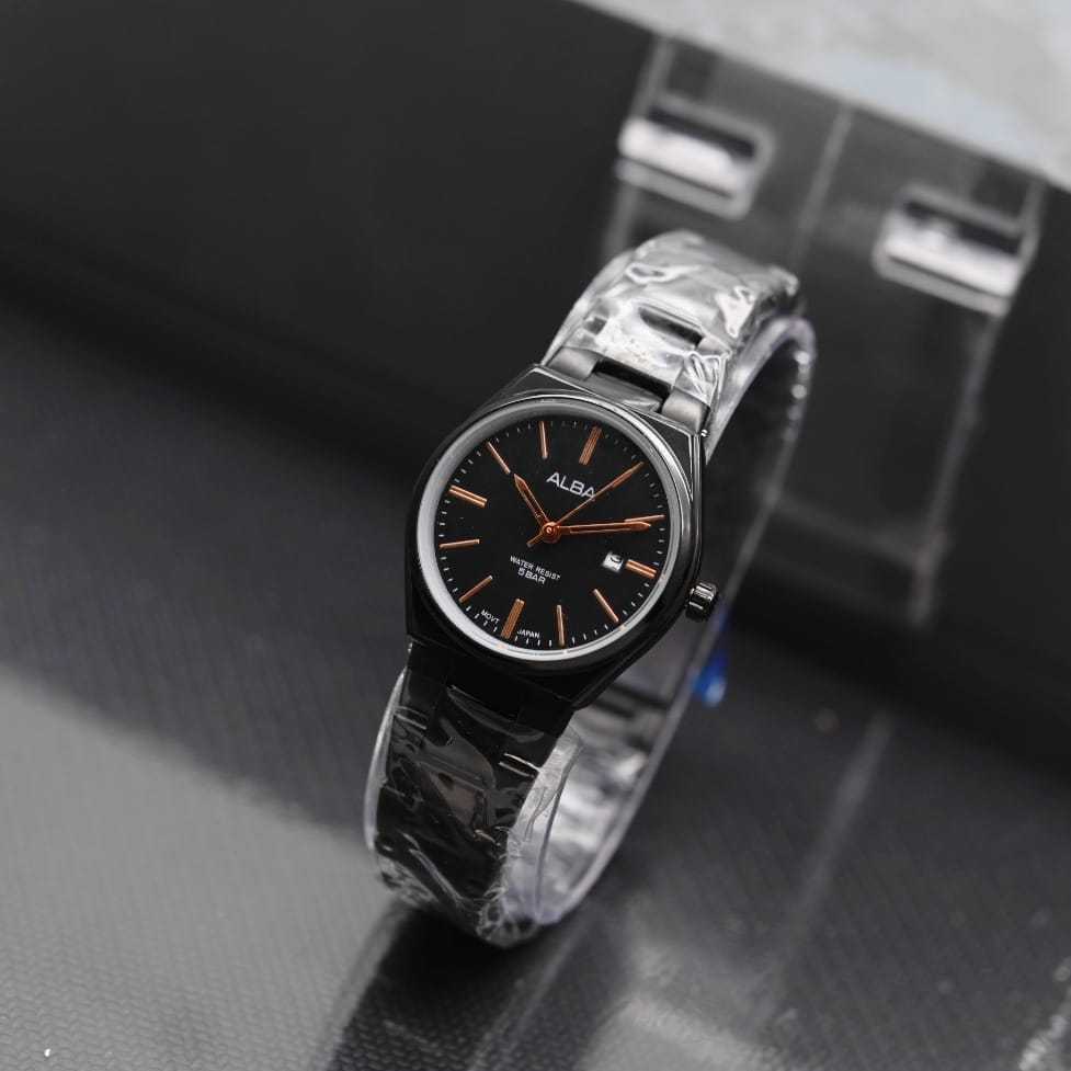 Jual Jam Tangan Wanita Alba Anti Air Tali Rantai Tanggal On Free Box ...