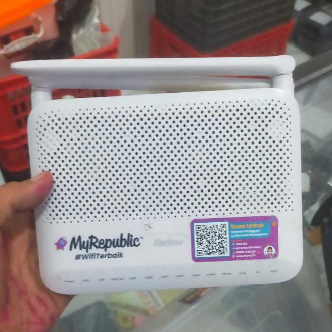 Jual Router Wifi FiberHome D2 (HG6145D2) Port Biru Dualband 5G Barcode ...