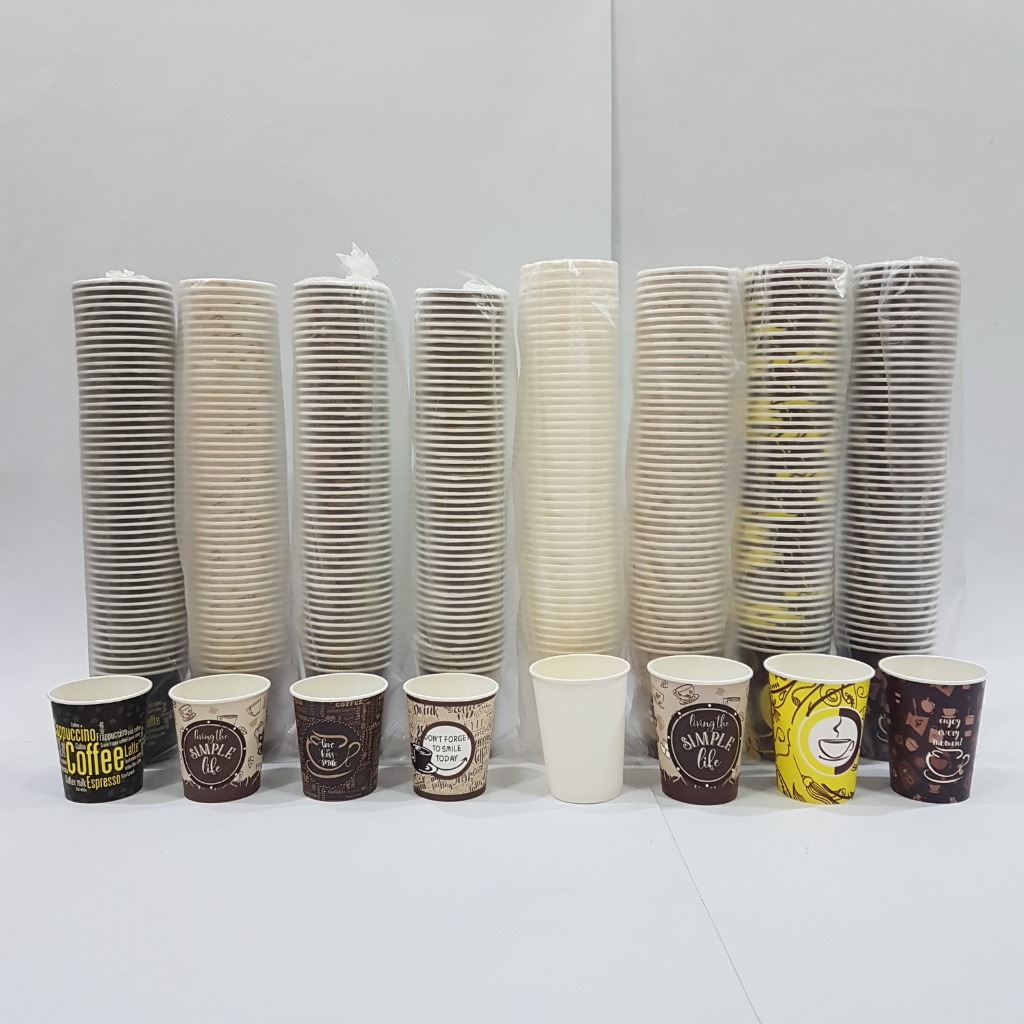 Jual 1 DUS PAPER CUP 6.5oz 9oz oz TUTUP GELAS KERTAS KOPI COFFEE POLOS ...
