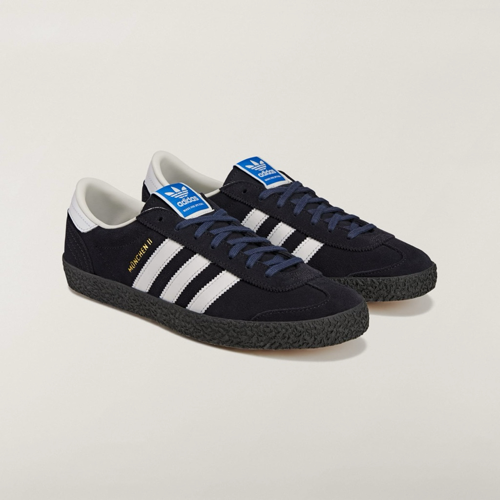 Jual Adidas Munich II SPZL black blue gum (Resmi ADIDAS) | Shopee Indonesia