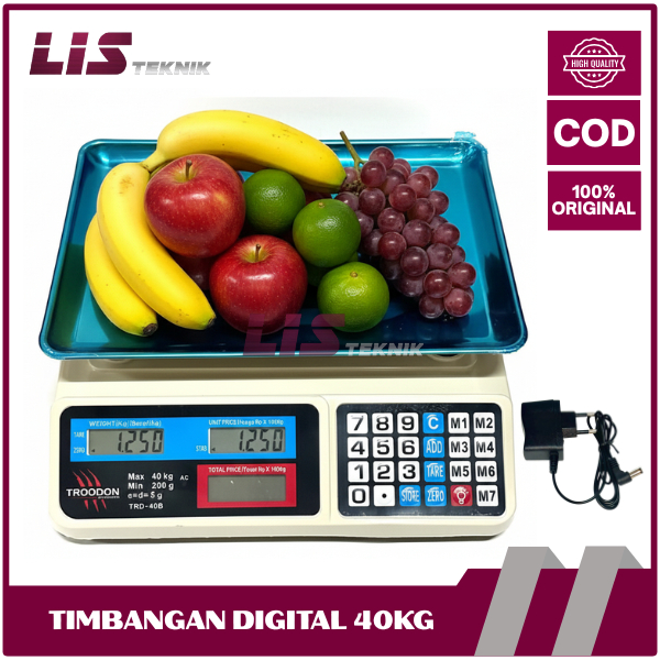 Jual Timbangan Sayur Buah Digital 40KG Double Display Digital Computing ...