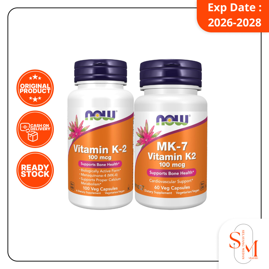 Jual NOW Vitamin K2 / K2 MK-7 – Suplemen K2 untuk Tulang & Jantung ...