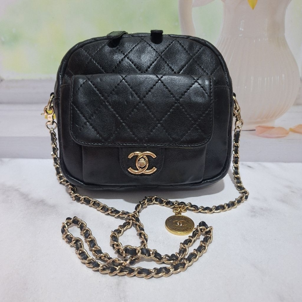 Jual Tas Sling Rantai Cambag Kunci Putar | Shopee Indonesia
