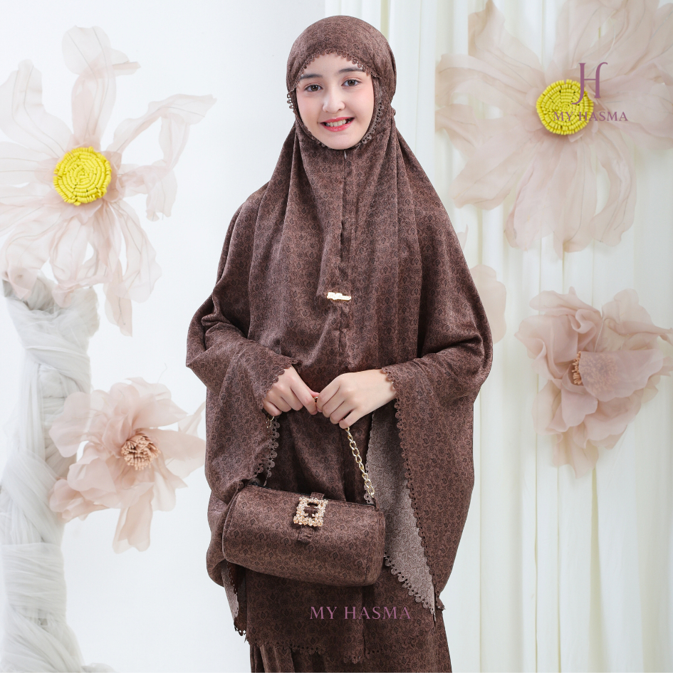 Jual MY HASMA - Mukena Anak Santorini Silk 2in1 Liora Series | Shopee ...