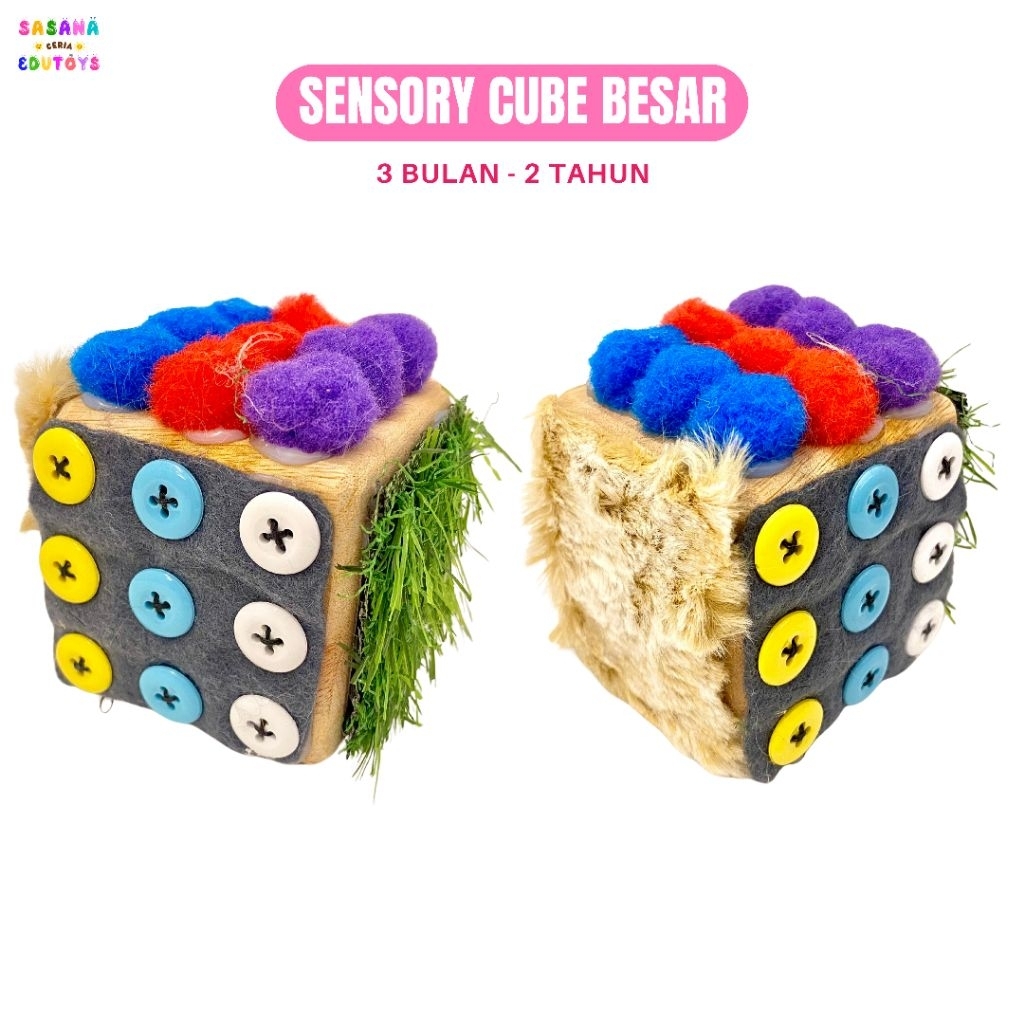 Jual SASANAEDUTOYS Sensory Cube Edukasi Bayi – Mainan Sensorik Tekstur ...