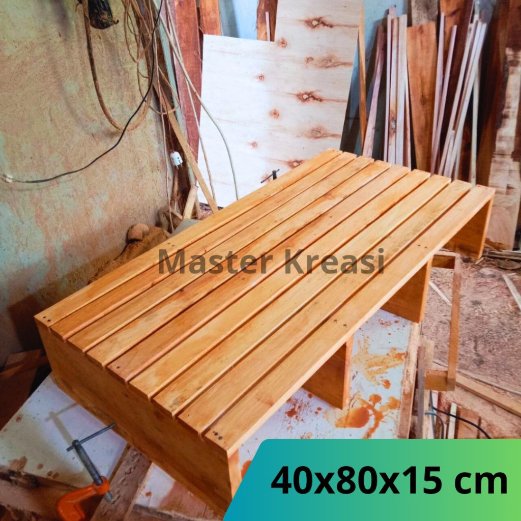 Jual Mini Palet Kayu Aesthetic 40x80x15cm Kayu Mahoni/Tatakan Panci ...