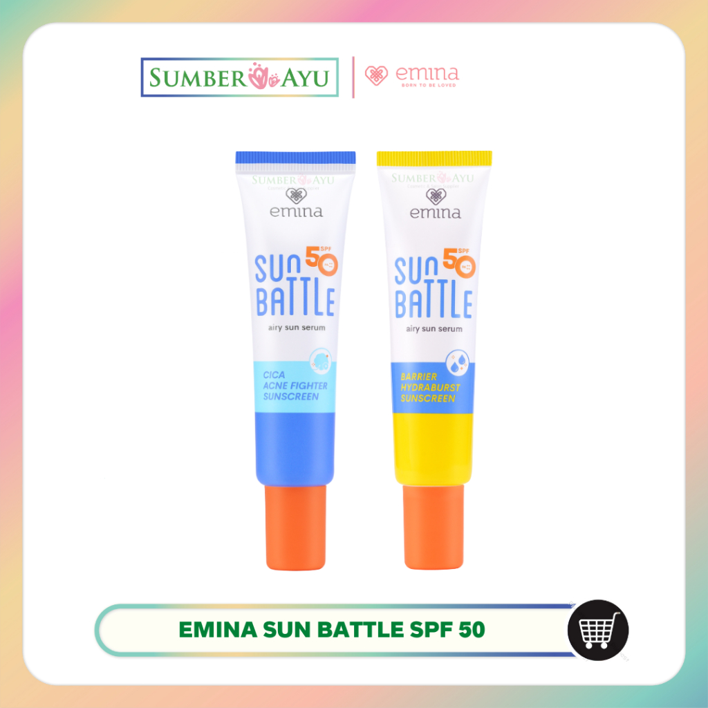 Jual EMINA SUN BATTLE SPF 50 | EMINA CICA ACNE FIGHTER SUNSCREEN ...