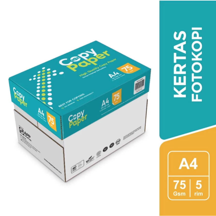 Jual COPY PAPER KERTAS HVS A4 75 GSM | 1 RIM/1 BOX | Shopee Indonesia