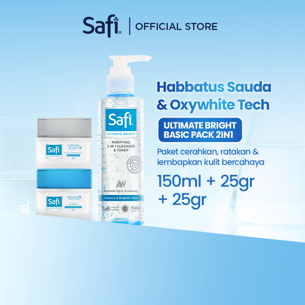 Jual Safi Ultimate Bright Basic Pack (2In1, Day&Night Cream )+C184 ...