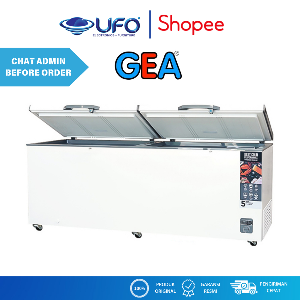 Jual GEA Chest Freezer 700 Liter Freezer Box AB750R | Shopee Indonesia