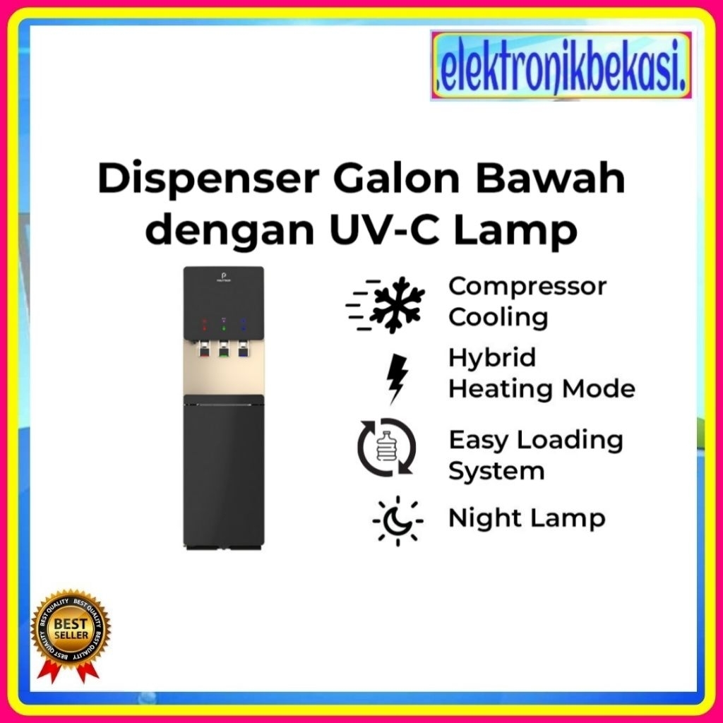 Jual DISPENSER POLYTRON PWC 778 XUV / DISPENSER POLYTRON GALON BAWAH ...