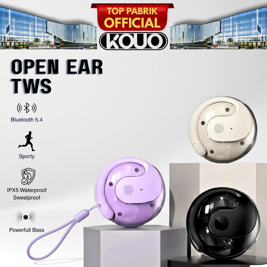 Jual KOUO Earphone Wireless Desain Open-ear Cocok Untuk Olahraga ...