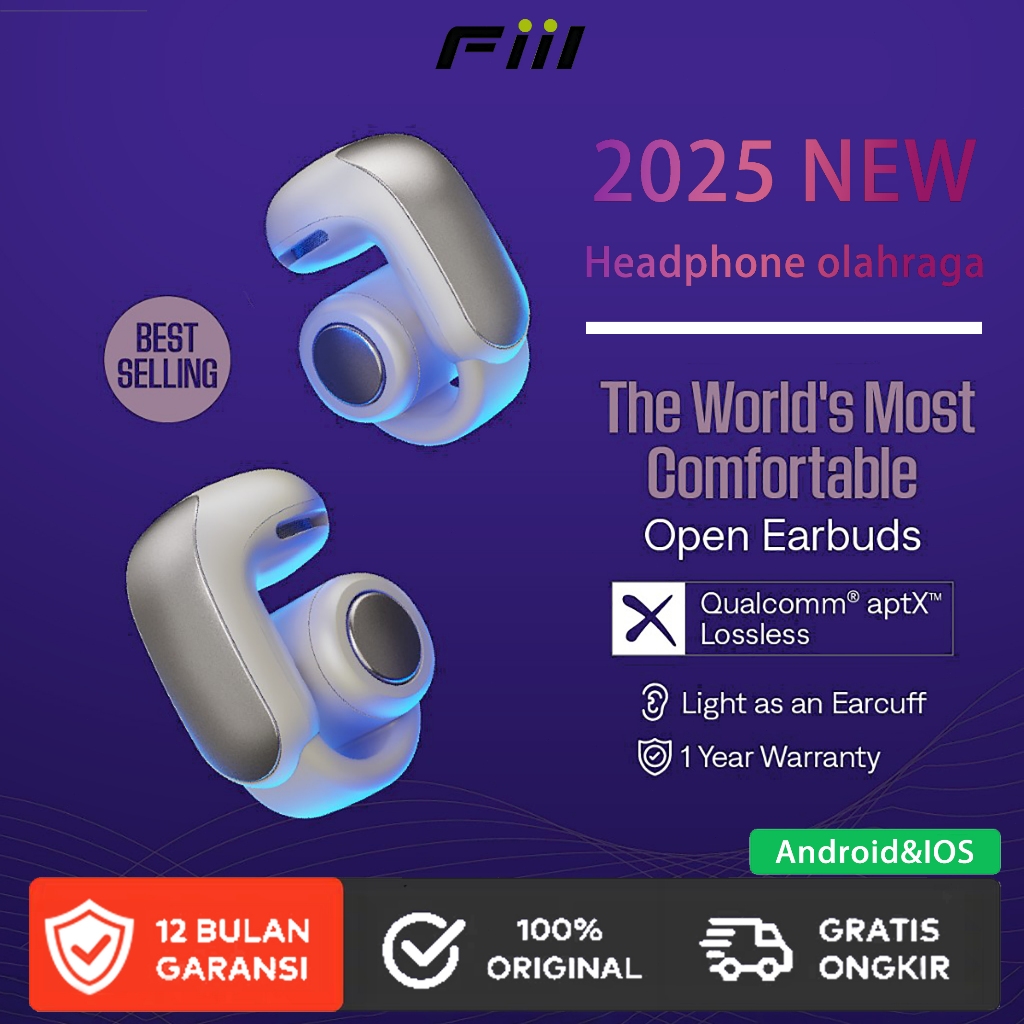 Jual FIIL Ultra Open Earbuds Open Ear Bluetooth Wireless Earclip for ...