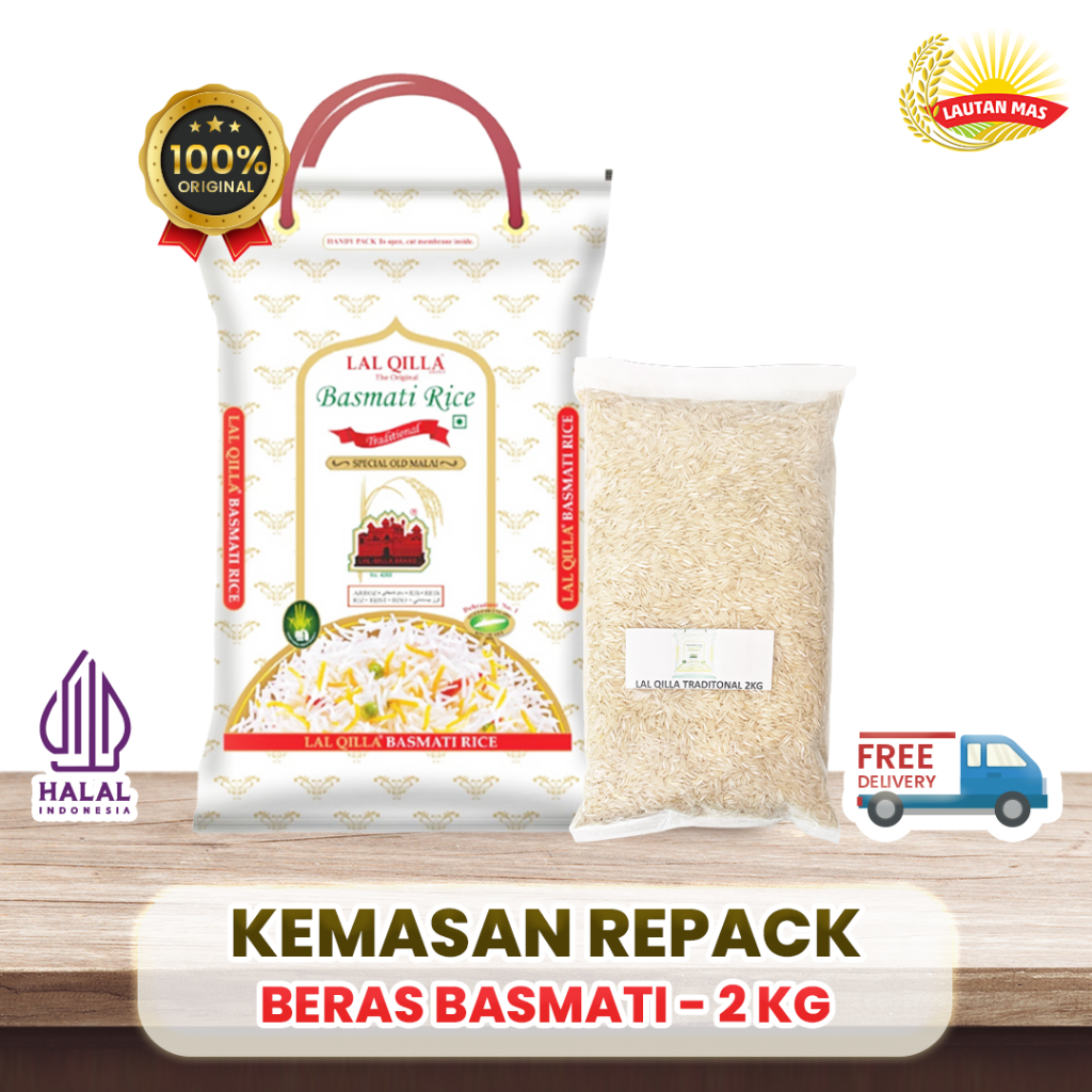 Jual Lal Qilla Traditional Beras Basmati 2Kg (Repack) | Shopee Indonesia
