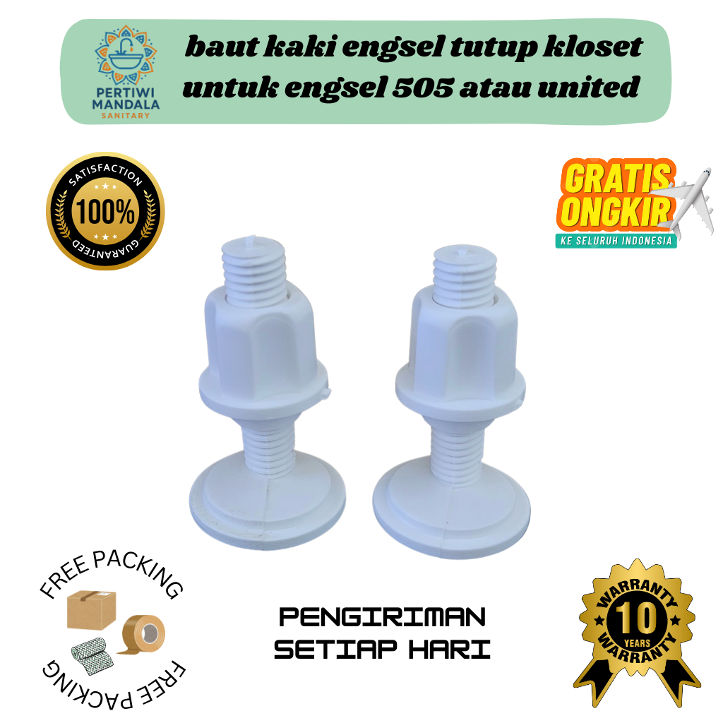 Jual Baut Kaki Engsel Tutup Kloset 505 / United besar Anti Retak ...