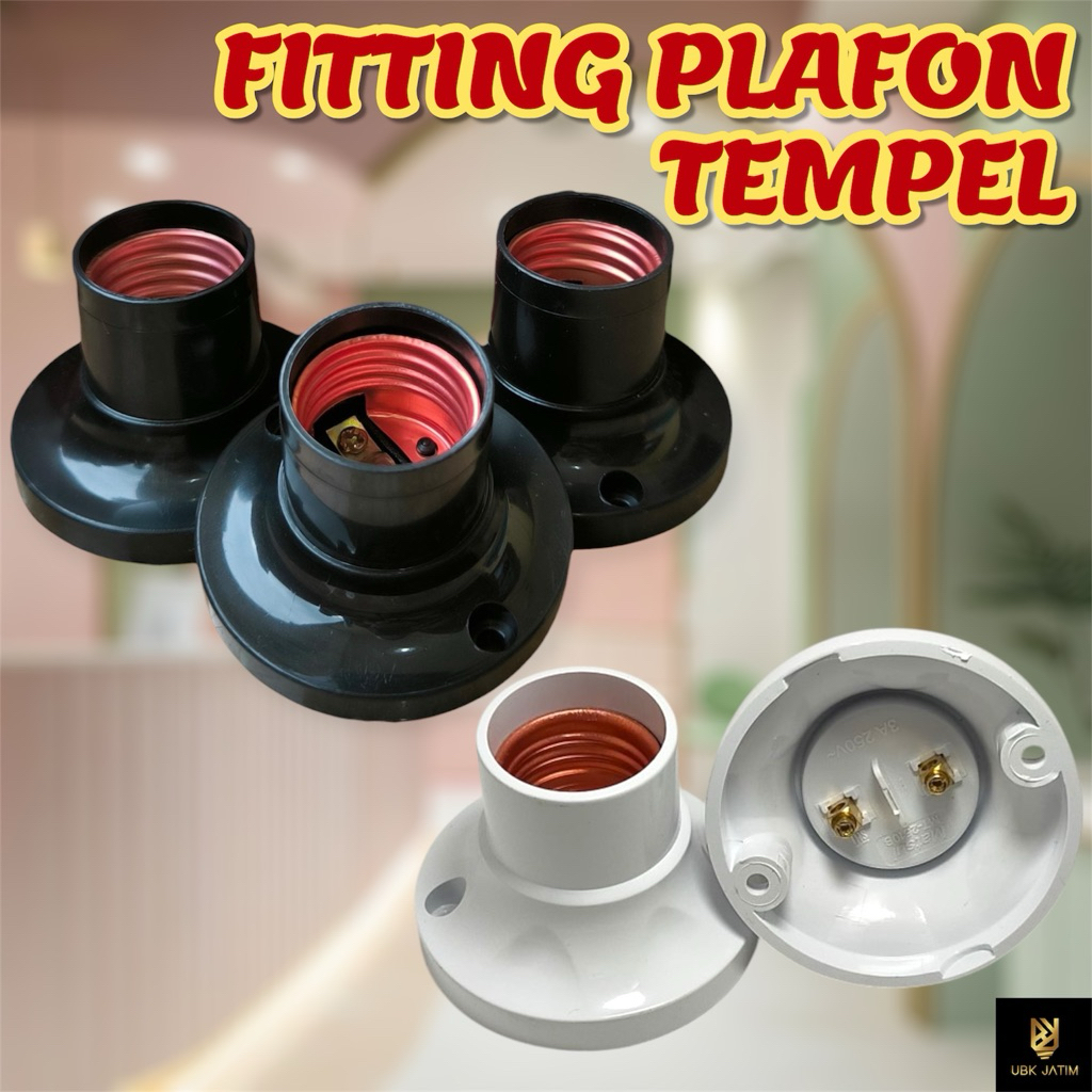 Jual FITTING TEMPEL PLAFON HITAM PUTIH SNI GROSIR | Shopee Indonesia