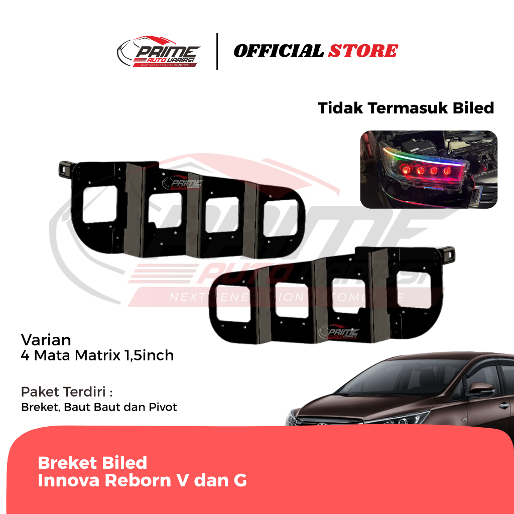 Jual Bracket Retrofit BILED Matrix MX1 1.5inch 4 Mata untuk Innova ...