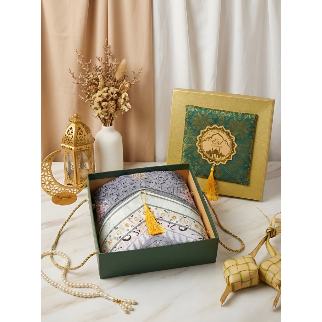 Jual Al Jeddah Paket Hampers Sejadah Turki Box Luxury Songket Simple ...