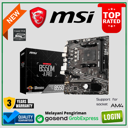 Jual MSI B550M-A Pro (AM4, AMD Promontory B550, DDR4, USB3.2, SATA3 ...