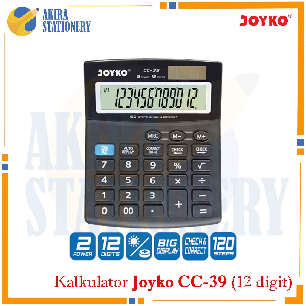 Jual Kalkulator Meja Joyko CC 39 / Mesin Hitung CC-39 / Calculator 12 ...
