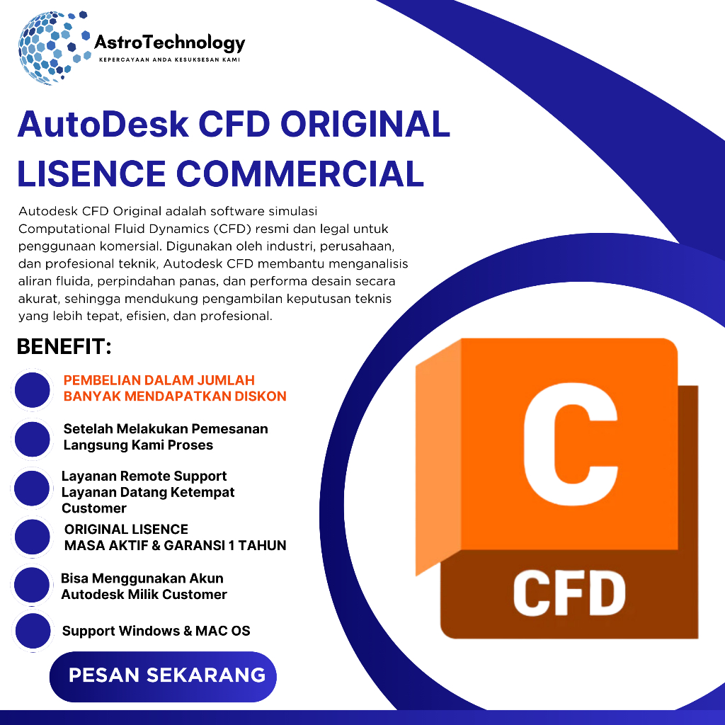 Jual Autodesk CFD 2023-2026 Commercial License – Resmi 1 Tahun (Single ...