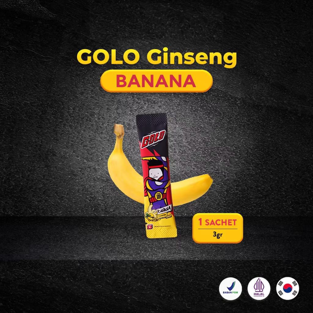 Jual Mr Golo Gingseng Sachet Botanical Drink Rasa Banana (1 sachet 3gr ...