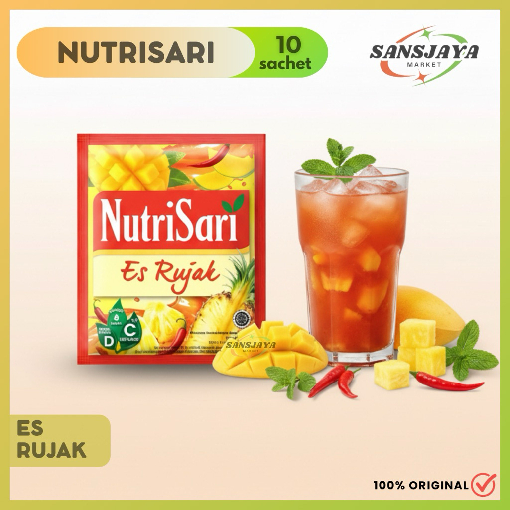 Jual Nutrisari Rasa Es Rujak 1 Renceng isi 10 Sachet | Shopee Indonesia
