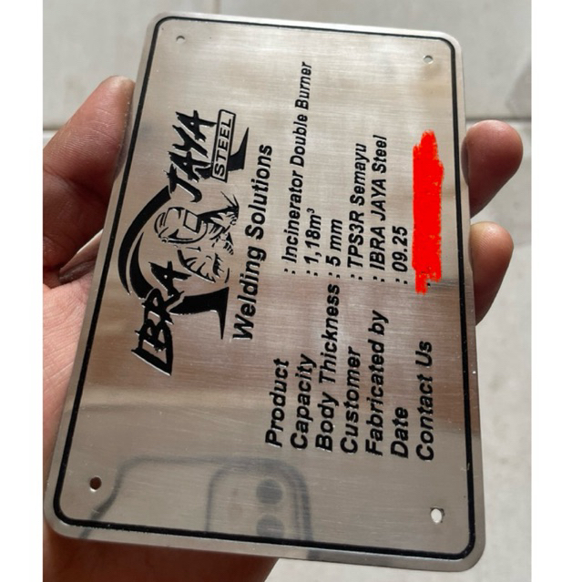 Jual Nameplate Custom Plat Stainless | Toko Name Plate | Shopee Indonesia