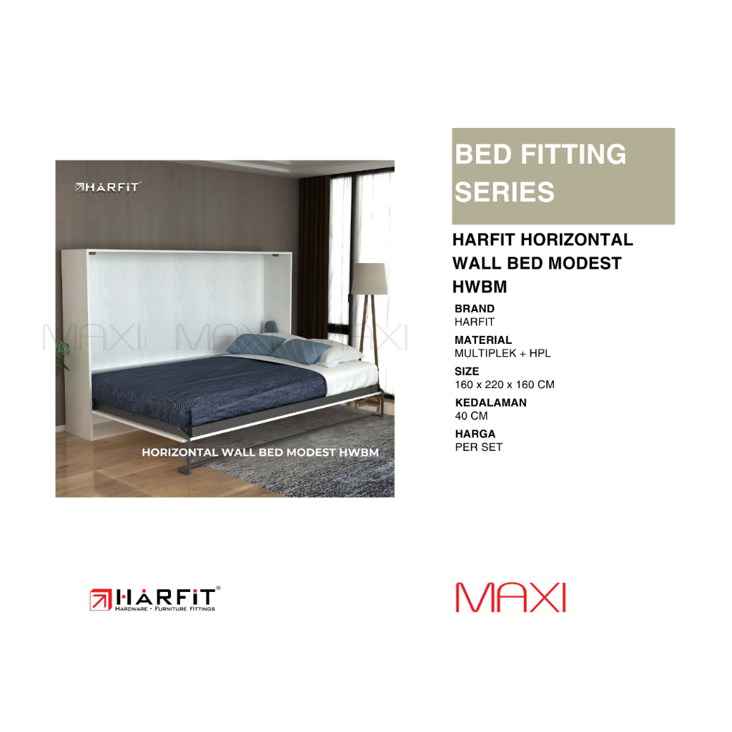 Jual HARFIT - HWBM | VWBM - Horizontal | Vertikal Wall Bed Modest - bed ...