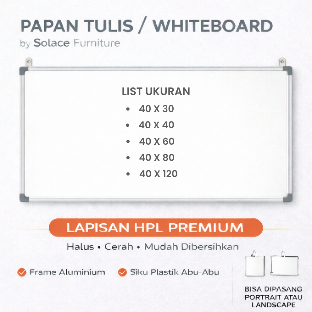 Jual Papan Tulis / Whiteboard Bingkai Aluminium Lapisan HPL Panjang ...