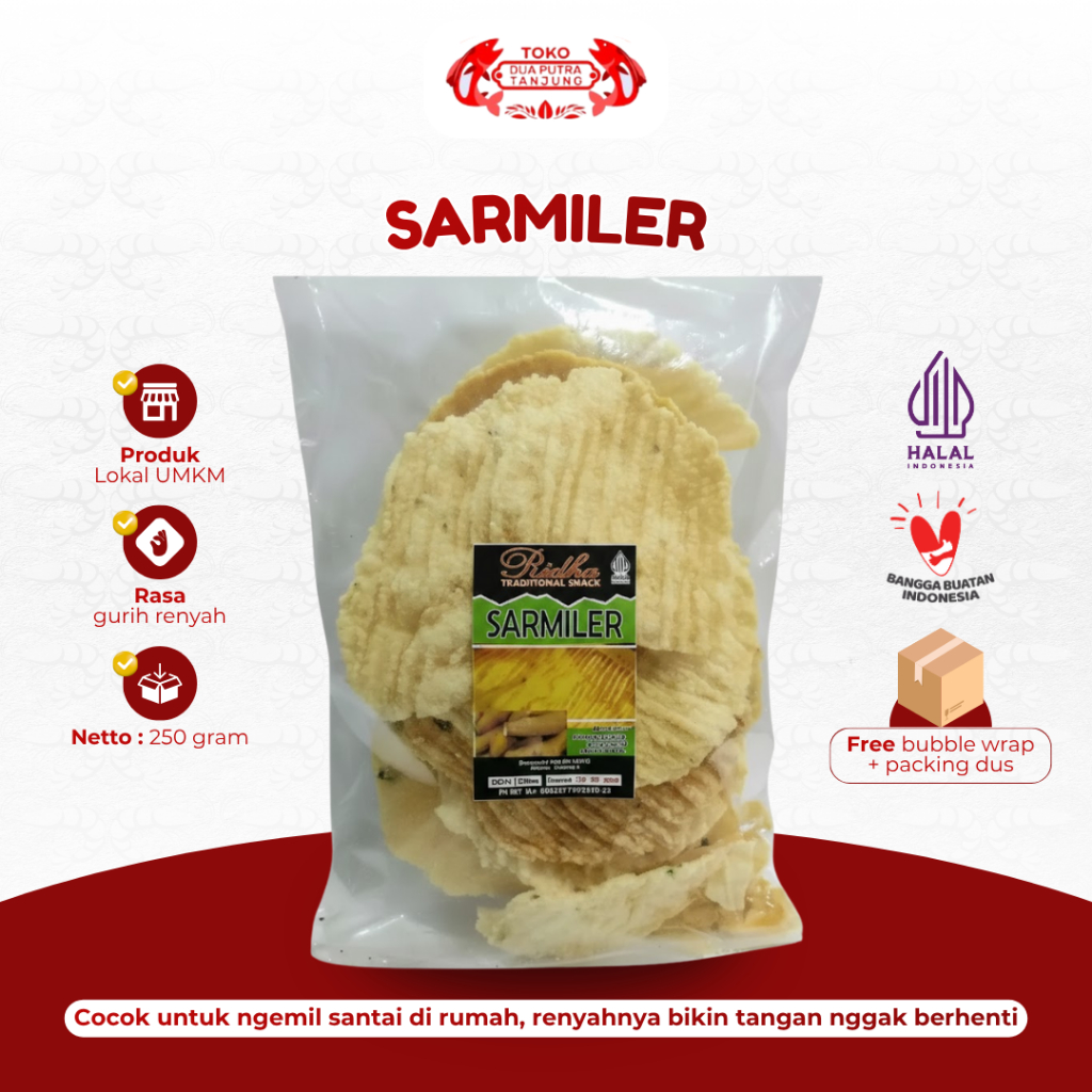 Jual Dua Putra Tanjung Sarmiler Ridha 250gr Kerupuk Samiler Gurih ...