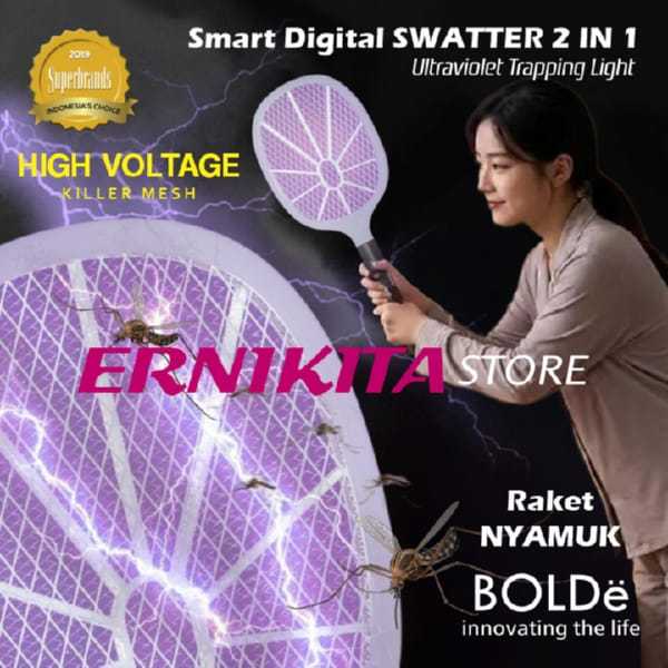 Jual BOLDe SMART DIGITAL SWATTER 2 in 1 Raket Nyamuk dan Serangga ...