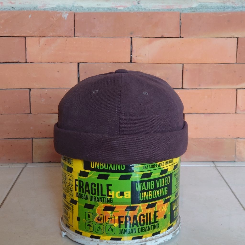 Jual MIKI HAT TOPI PECI COKLAT TEBAL | Shopee Indonesia