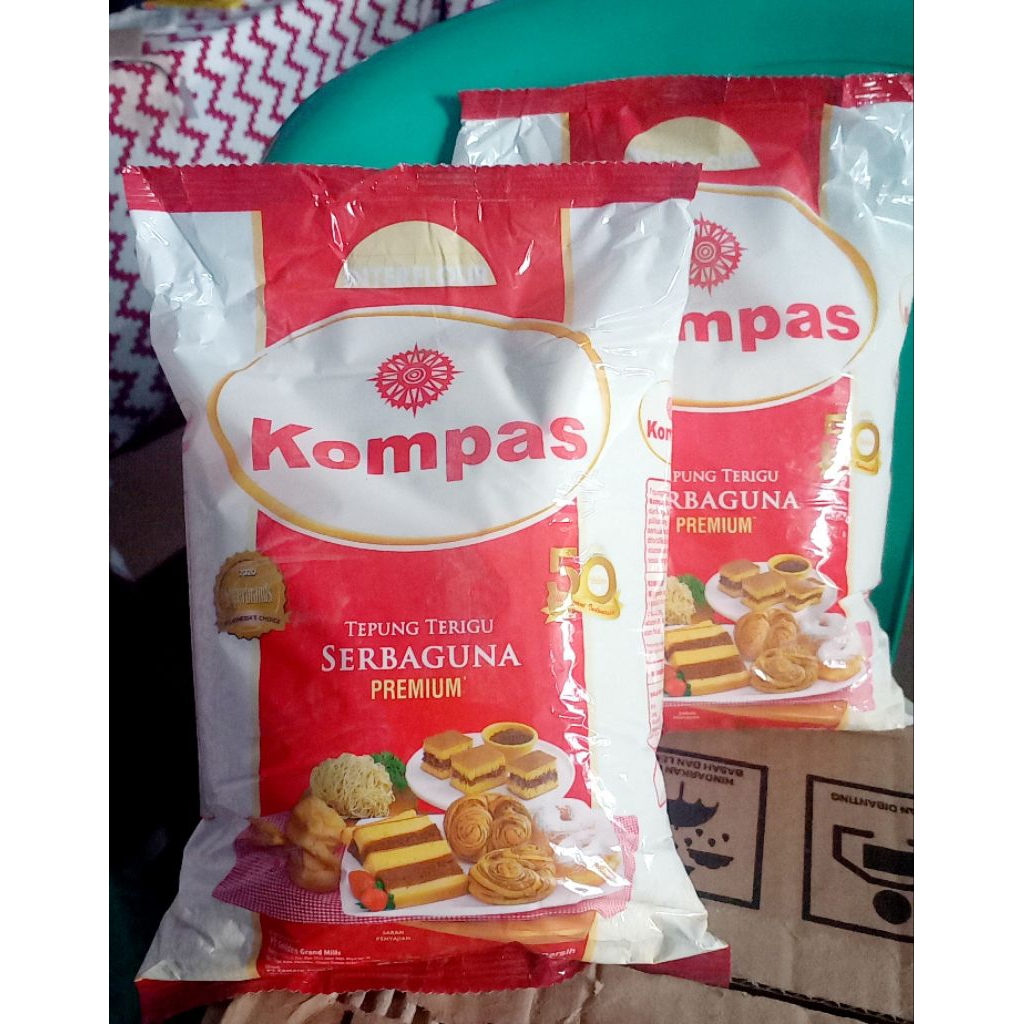 Jual KOMPAS/ GATOTKACA Tepung Terigu Serbaguna Premium 1Kg | Shopee ...