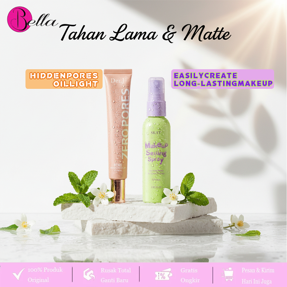 Jual [TERSEDIA & COD] Primer 20ml & Setting Spray 60ml Set Get A Grip ...