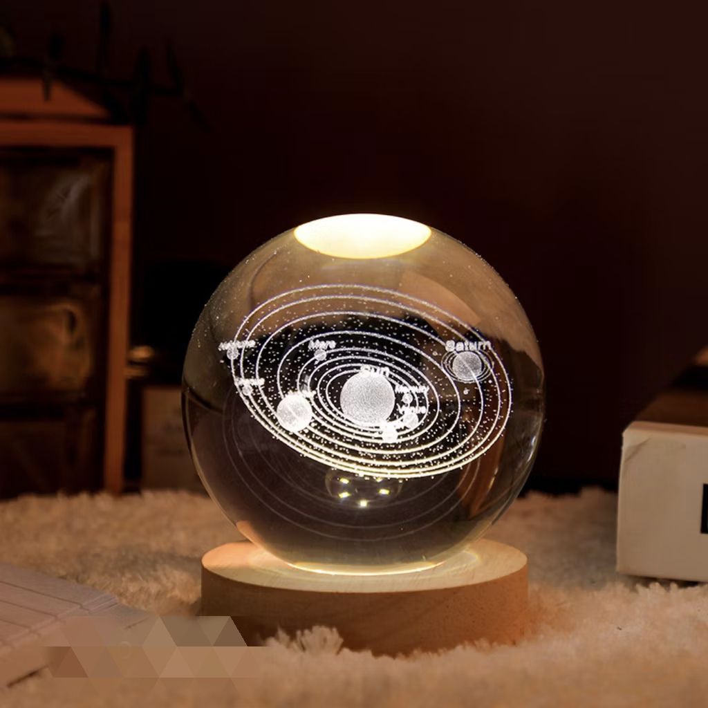 Jual LAMPU HIAS LED 3D LAMPU TIDUR HIAS BOLA KRISTAL BENING WARNA PUTIH ...