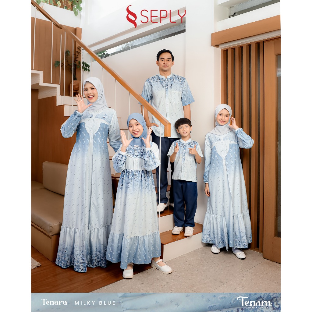 Jual Seply | Tenara Milky Blue Sarimbit Set Keluarga Terbaru 2026 ...