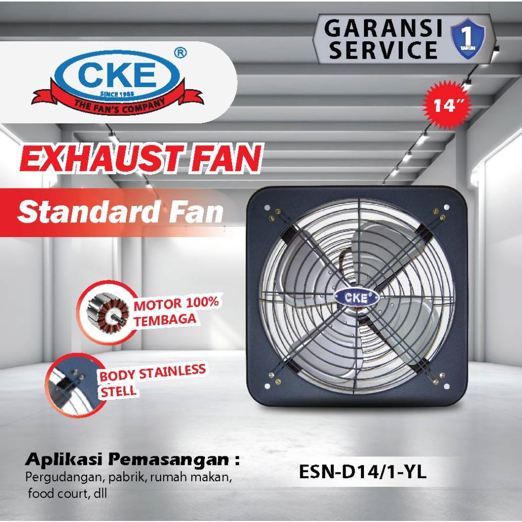 Jual KIPAS DINDING/CKE Exhaust Fan Standard DBN ESN-D14 1-YL 14 Inch ...