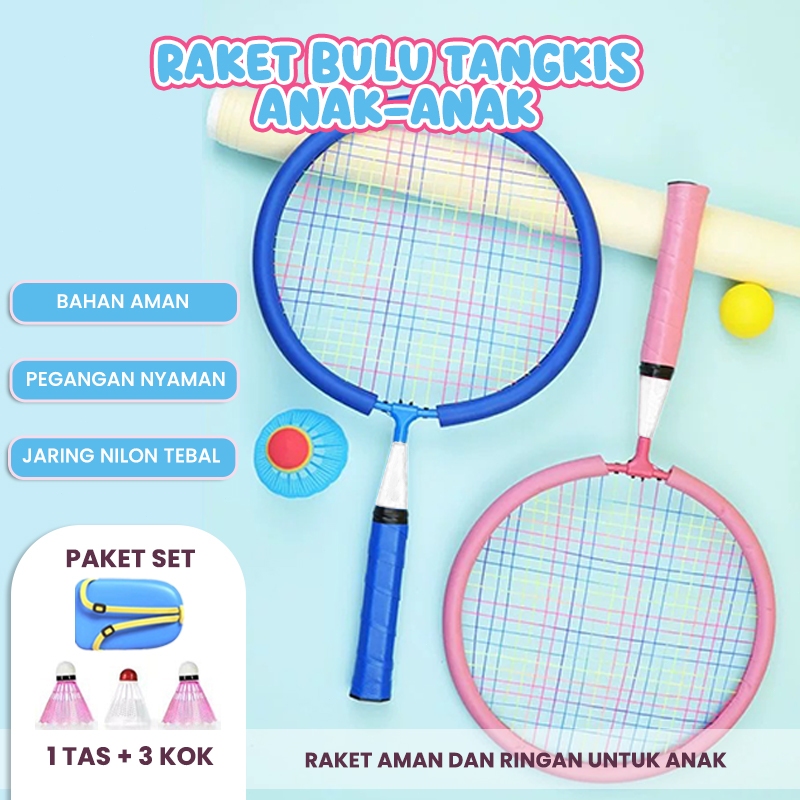 Jual Raket Bulutangkis Anak Set 2 PCS | Raket Badminton Mainan Anak ...