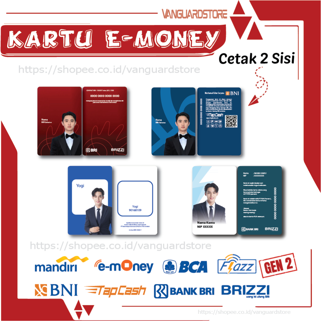 Jual KARTU E MONEY E TOLL 1D-CARD N3W CUSTOM MANDIRI EMONEY BNI TAPCASH ...