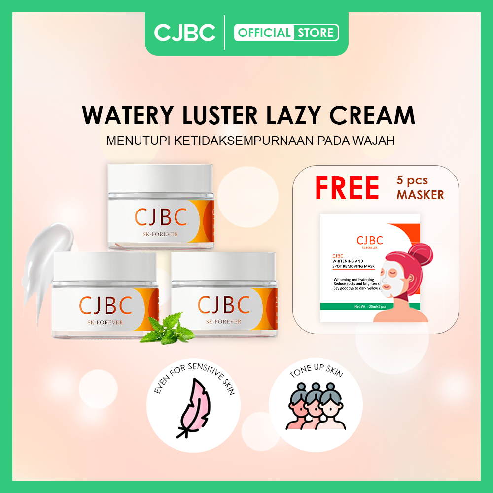 Jual CJBC Watery Luster Lazy Cream Complexion Beli 3 Lebih Hemat Krim ...