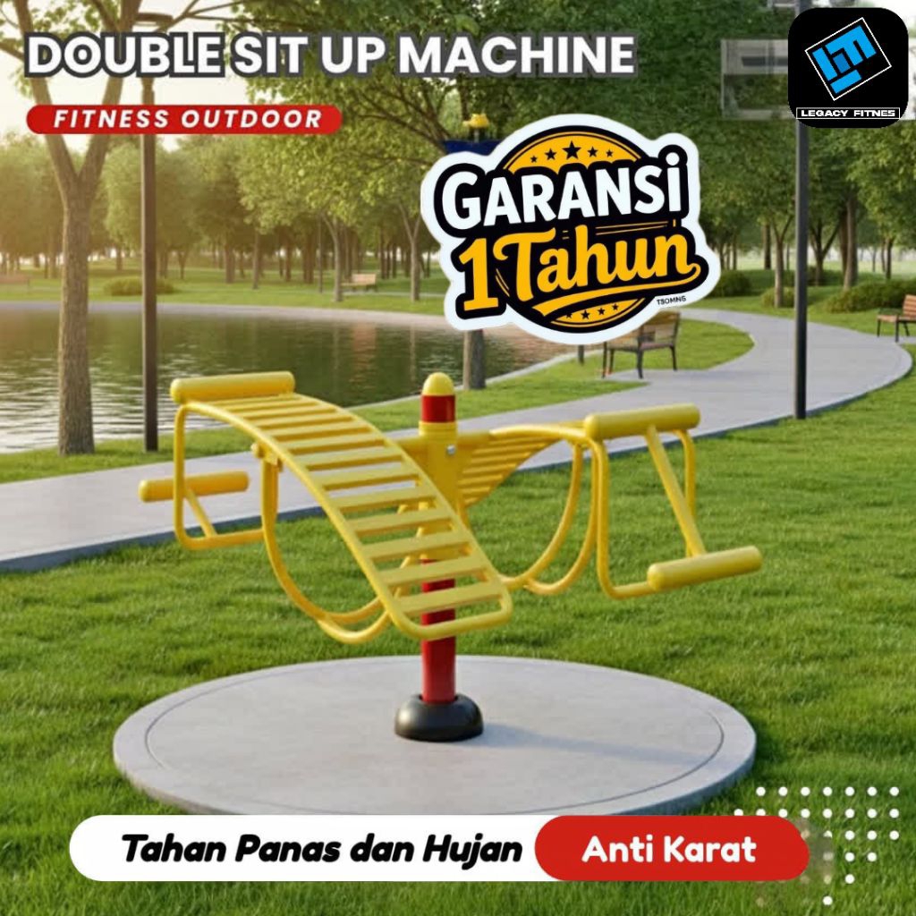 Jual Double Sit up machine Outdoor alat fitnes out door | Shopee Indonesia