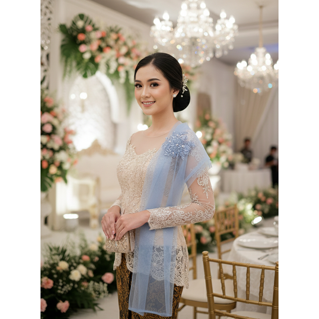 Jual Selendang Kebaya Tille | Selendang Pundak Kebaya | Murah | Shopee ...